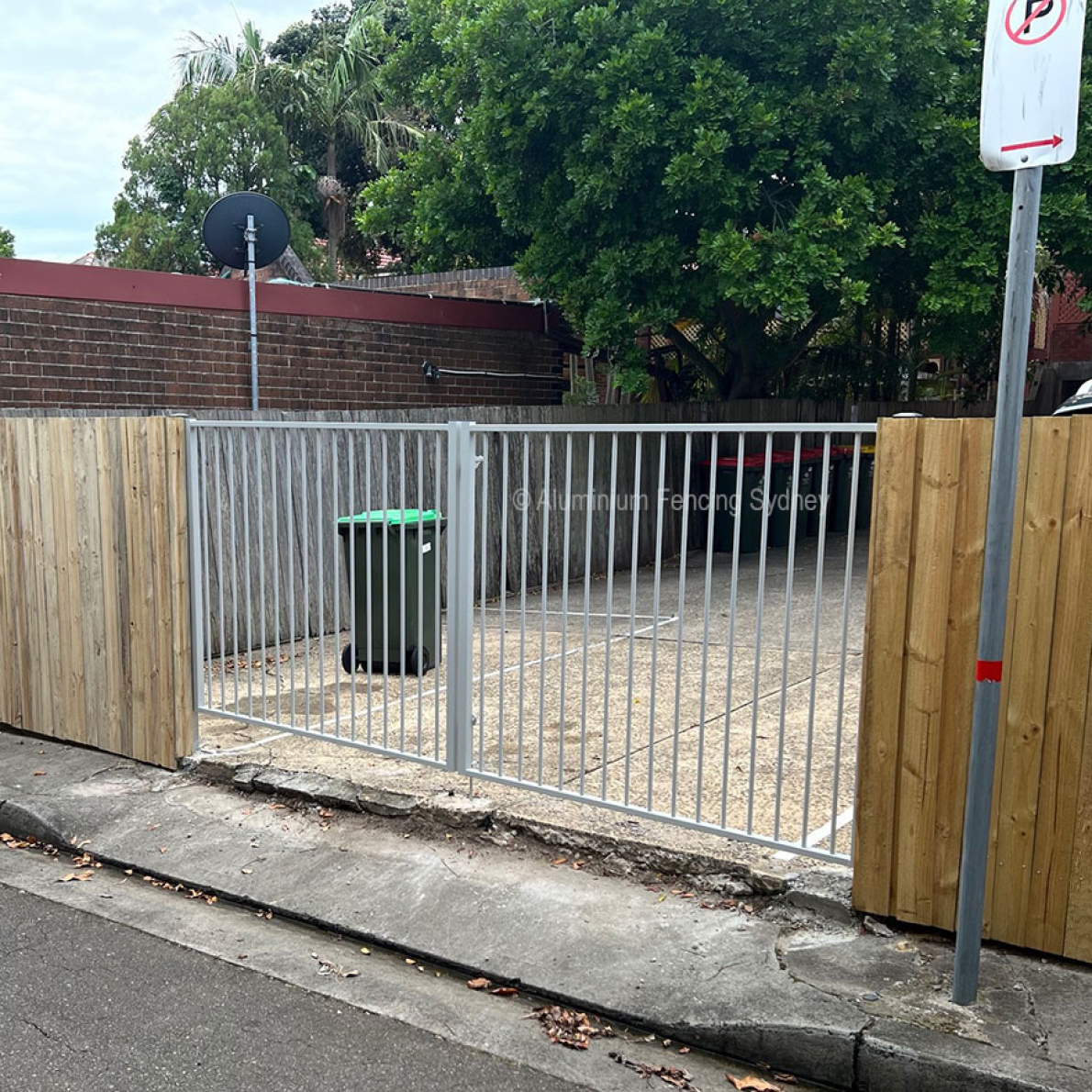 Aluminium, colorbond and timber double swinging gates | AFS