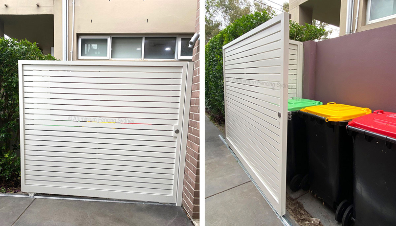 Bin and storage enclosure gates | Aluminium Fencing Sydney